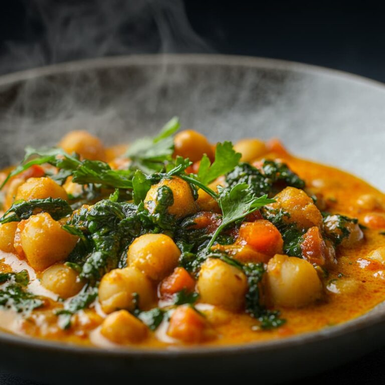 Recette Simple et Délicieuse de Curry Pois Chiches et Épinards